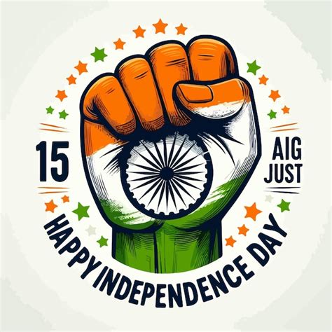 Счастливого дня независимости Индии 15 августа празднование фона концепция индийского флага