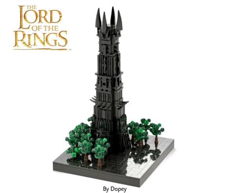 Lego Moc Orthanc Tower By Dopey1479 Rebrickable Build With Lego