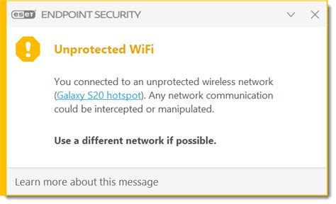 Kb7554 Unprotected Wi Fi Notification In Eset Business Products