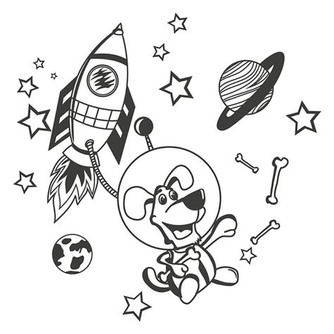 Раскраски День Космонавтики 55 фото