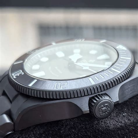 Dlc Black Titanium Diver Wrist Watch 39 Mm Automatic Ixdao Watch Co