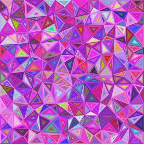 Colorful Chaotic Vector Triangle Mosaic Background Stock Vector