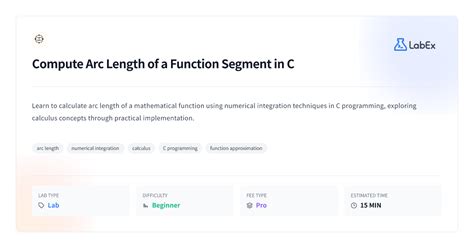 How To Compute Arc Length Of A Function Segment In C Labex