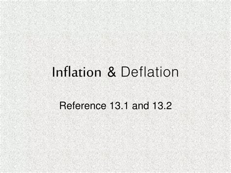 PPT Inflation Deflation PowerPoint Presentation Free Download ID