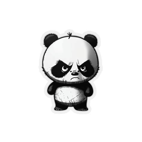 Panda Panda Sticker Panda Vinyl Angry Panda Cute Panda Decal Water