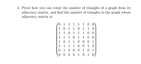 Solved 4 Prove How You Can Count The Number Of Triangles Of