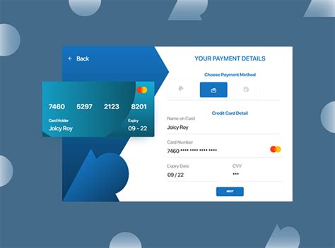 Credit Card Ui Design On Behance