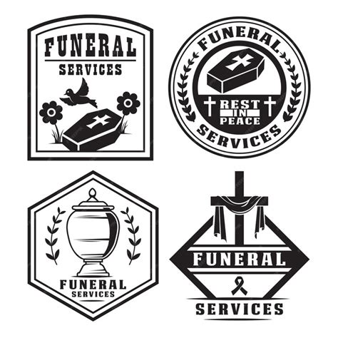 Premium Vector Set Of Funeral Services Logo Template