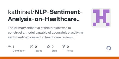 Github Kathirselnlp Sentiment Analysis On Healthcare Reviews The