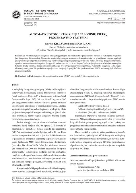 Pdf Automated Integrated Analog Filter Design Issues