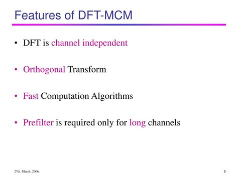 Ppt Design And Performance Of Dct Based Multicarrier Transceiver For Broadband Communications