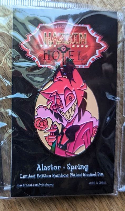 Alastor Hazbin Hotel Spring Rainbow Plated Pin Limited Edition 2023
