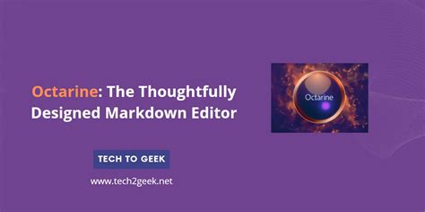 Octarine The Thoughtfully Designed Markdown Editor Tech2geek