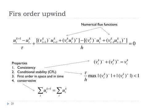 Ppt Numerical Schemes For Advection Reaction Equation Powerpoint