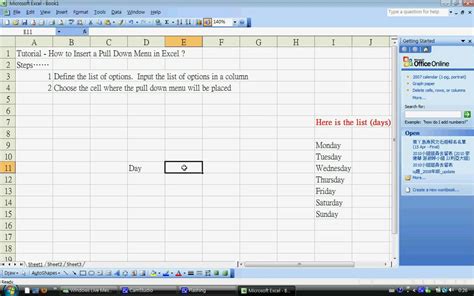 Excel Pull Down Menu 教學 Khagendra