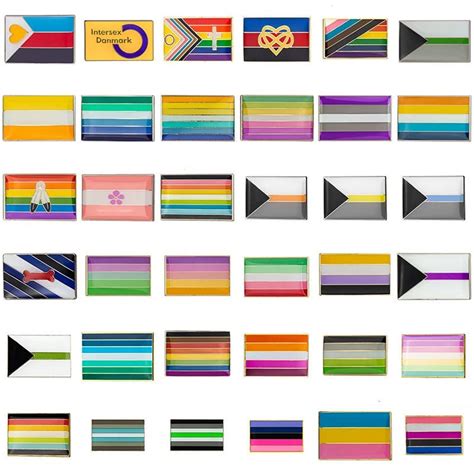 Rare Pride Flags Enamel Lapel Pins Unique Lgbtq Pride Pins Gay Skate