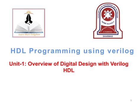 Hdlverilogunit1 For Engagement Subjects And Technology Ppt