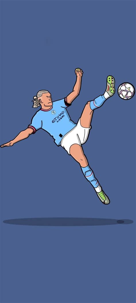Haaland Football Drawing Football Poster Soccer World