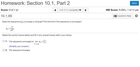 Solved Homework Section 10 1 Part 2 Save Score 0 Of 1 Pt