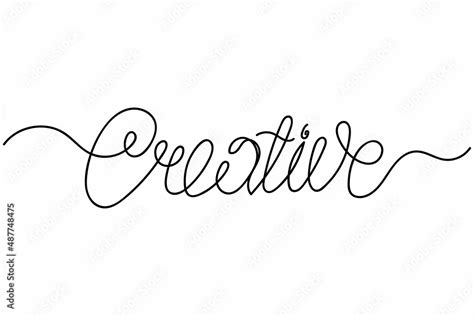 Vector Abstract Continuous One Single Simple Line Drawing Icon Of