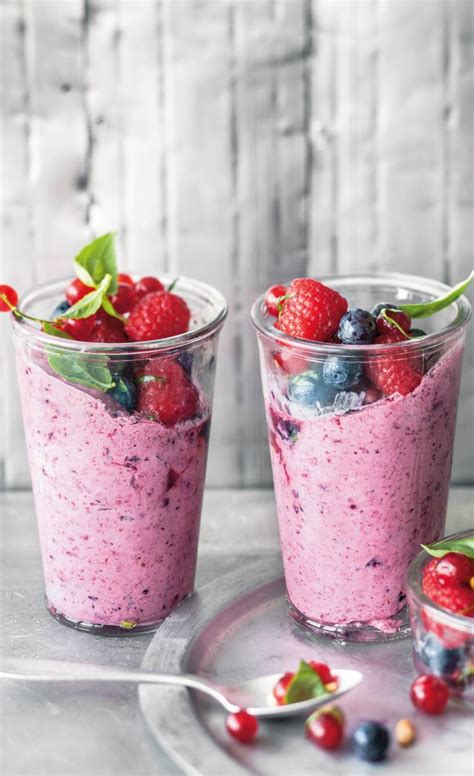 Beeren Schmand Eis Soisstitalien