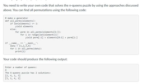 Solved Eight Queens Puzzle In This Assignment You Need To
