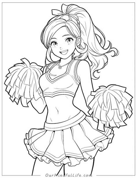 Cheer Stunt Coloring Pages