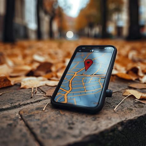 A Phone Screen With A Map On It And A Map On The Screen Premium Ai