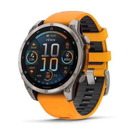 Garmin Fenix 8 47 Mm Amoled Sapphire Titanium Spark Orange Graphite Silicone Band Antarias