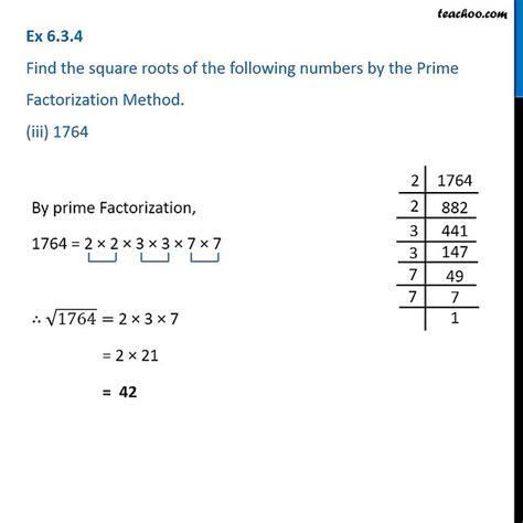 Ex 6 3 4 Find Square Roots By Prime Factorisation I 729 Ii 400