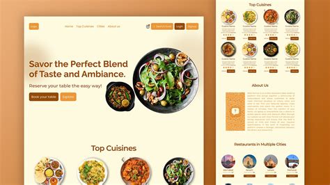 Restaurant Website Ux Ui Design