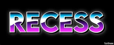 Recess Text Effect And Logo Design Cartoon