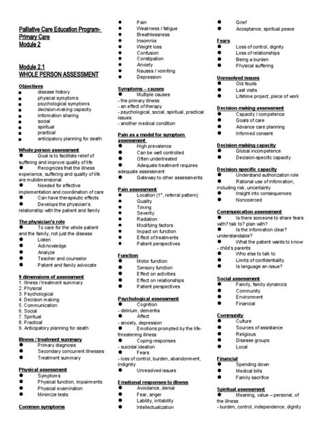 Pcep Pc Module 2 Slides And Key Points Pdf Palliative Care Medicine