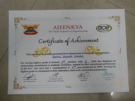Snehal Dahake On Linkedin Achievementunlocked Firstposition Sppu