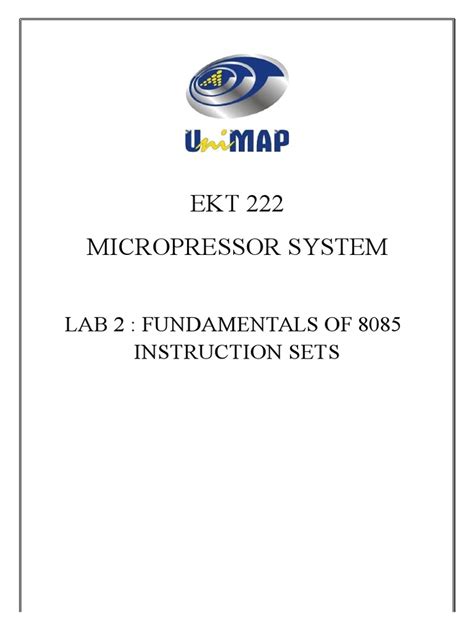 02 Lab02 Fundamentals Of 8085 Instruction Sets Sampleanswerz2 Pdf