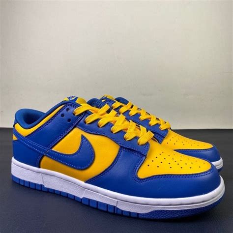 Custom Royal Blue Yellow Dunks Sneakers Etsy