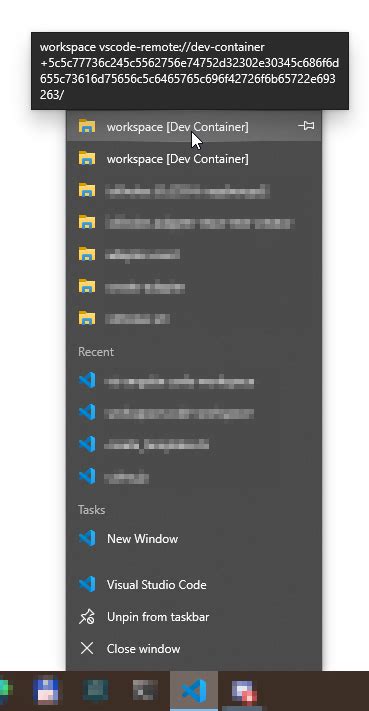 Indistinguishable Folder Name In Windows Recent Workspaces · Issue