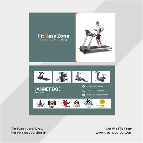 Fitness Gym Visiting Card Design