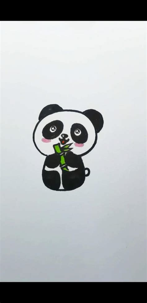 一只熊猫的简笔画大全简单笔画怎么画（推荐10张） 简笔画图片大全