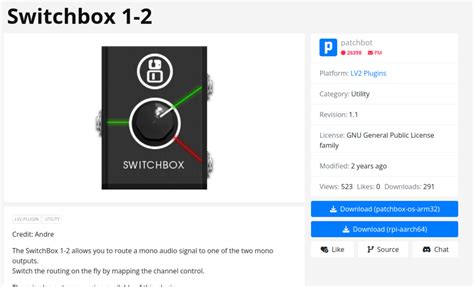 MODEP Switchbox Plugins Not Available In BETA RPi5 Patchbox OS Patchbox OS Blokas Community
