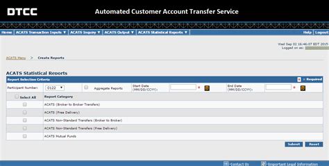 Creating Acats Statistical Reports
