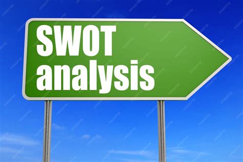 Premium Photo Swot Analysis Word With Green Road Sign