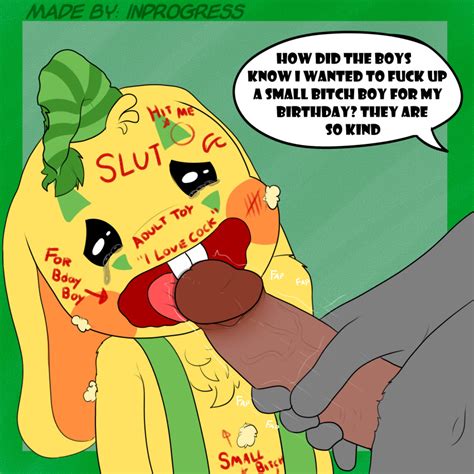 Rule 34 Anthro Birthday Bodily Fluids Body Writing Bunzo Bunny Dialogue Duo English Text