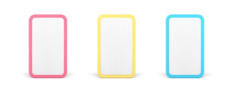 Smartphone Display Empty Interface Template Digital Communication Technology D Icon Set