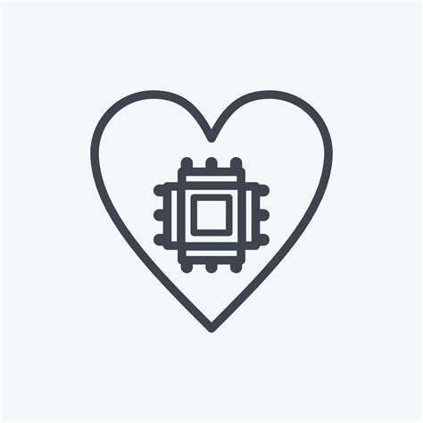 Icon Affective Computing Suitable For Data Analytics Symbol Line