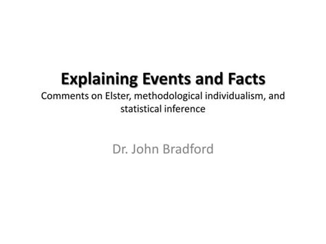 Explanation And Statistical Inference Ppt