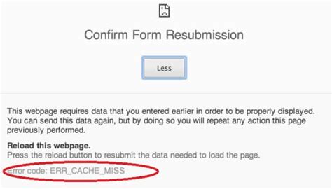 where is reload button resubmit data