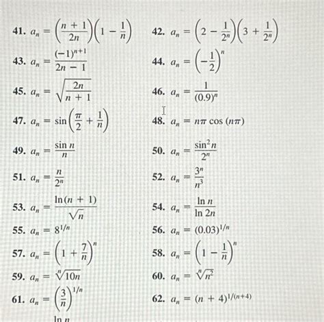 Convergence And Divergence Which Of The Sequences