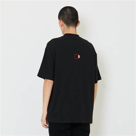 7dayz Men Embroidery Oversized Tee Black Sm2407116d