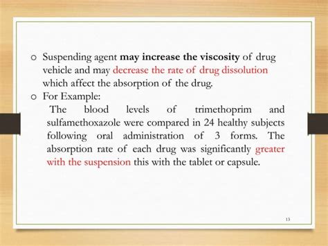 Role Of Dosage Form In Absorption Of Drugspptx Chemistry Science